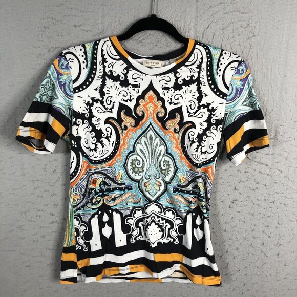 Etro | Tops | Etro Milano Top Womens Us 46 Italian Art To Wear Print ...